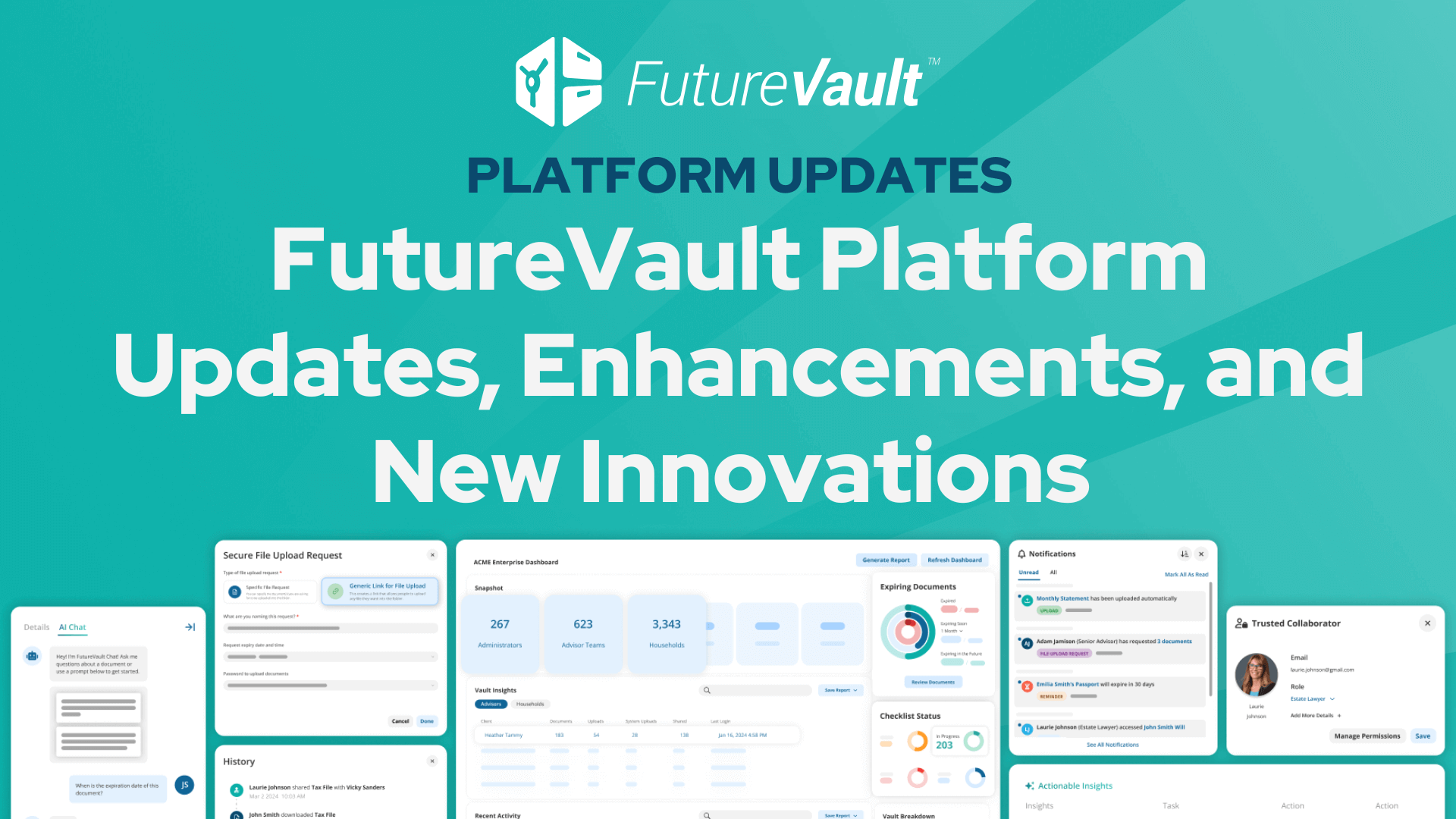FutureVault Platform Updates | AI-Powered Digital Vaults